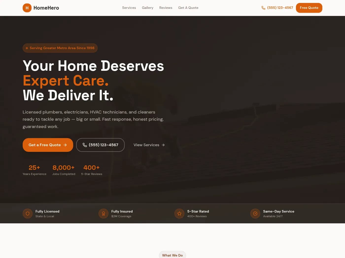 HomeHero Services Site