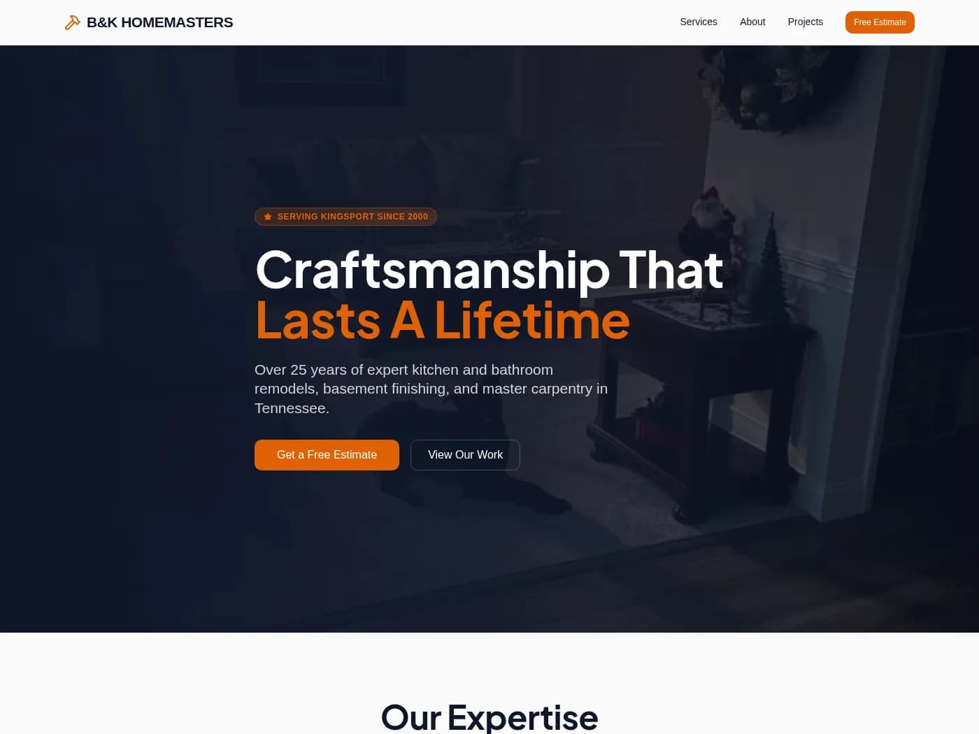 B&K Homemasters Web Presence