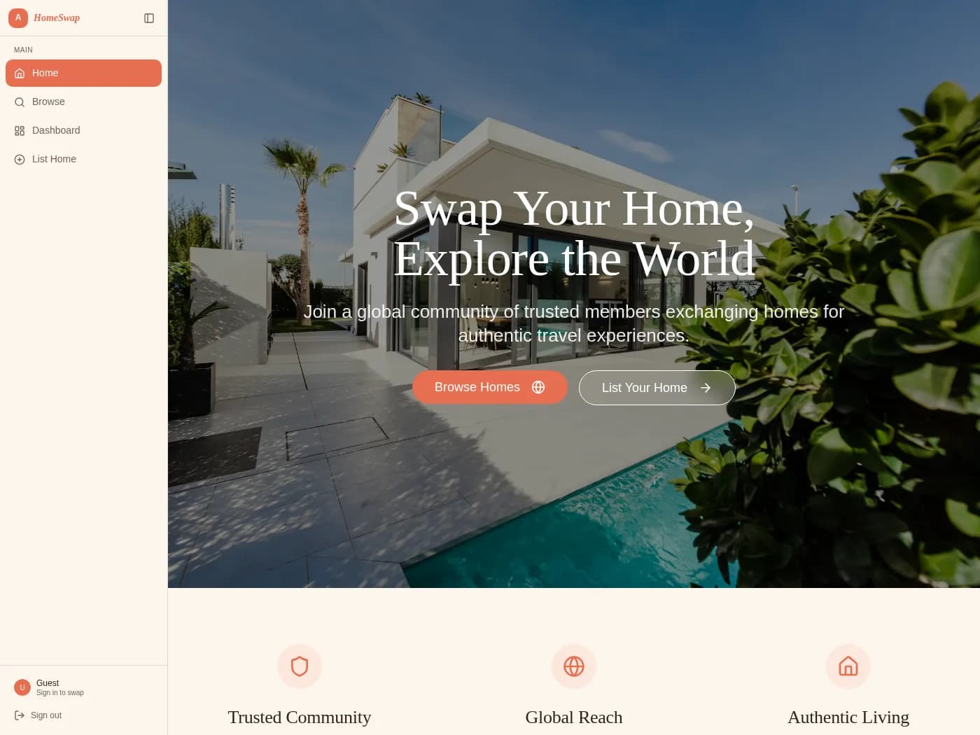 HomeSwap Platform