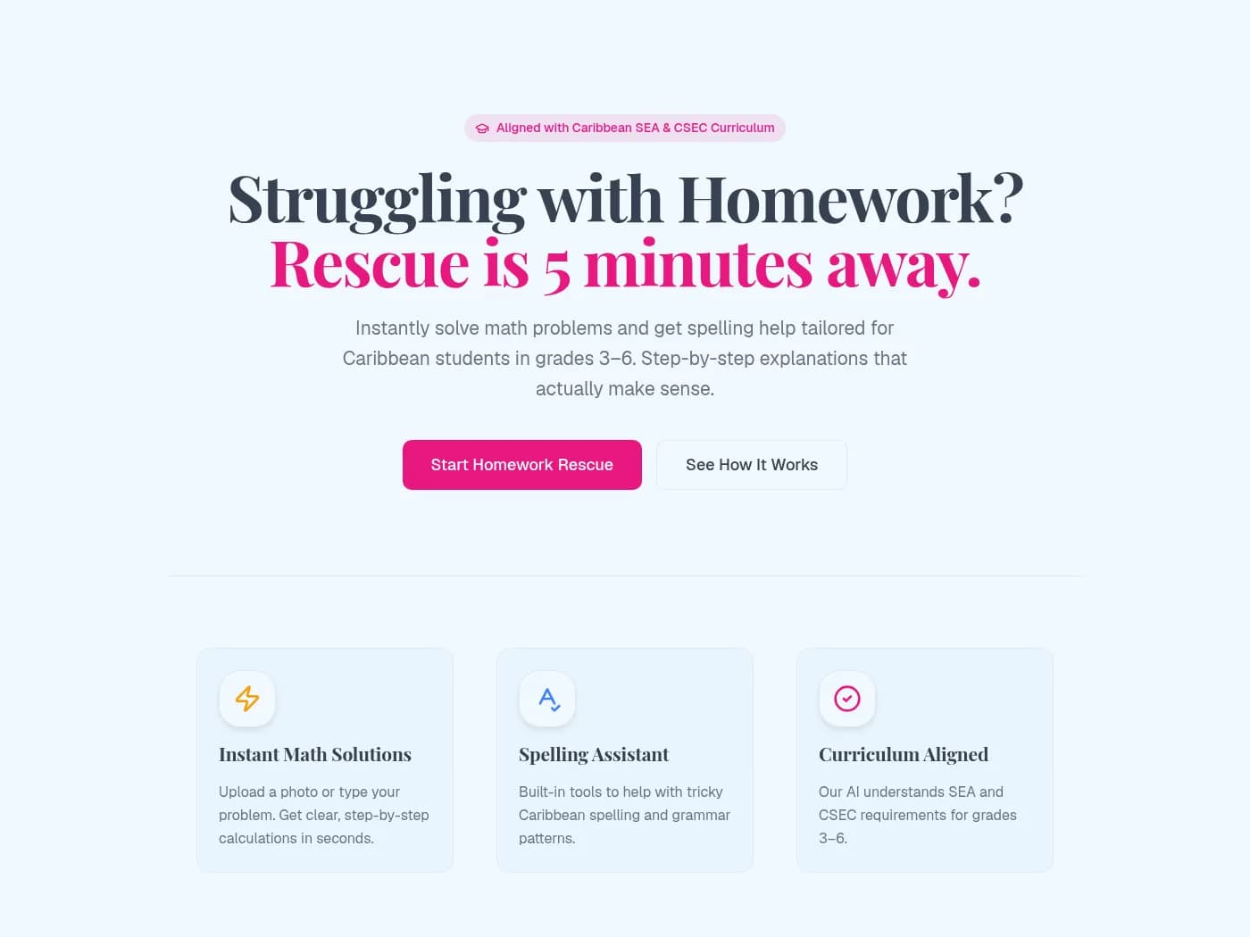 5-Minute Homework Rescue