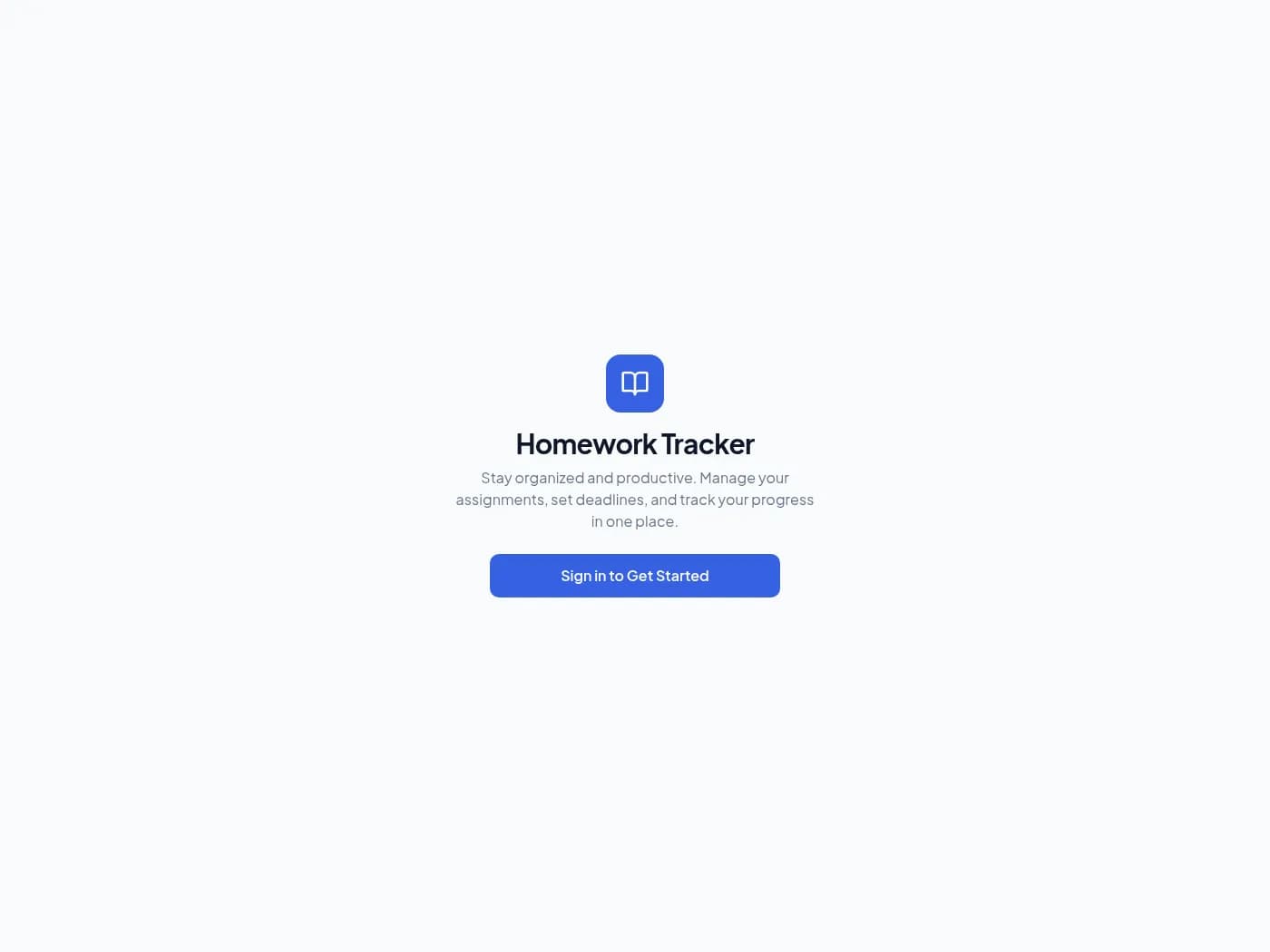 Homework Task Tracker