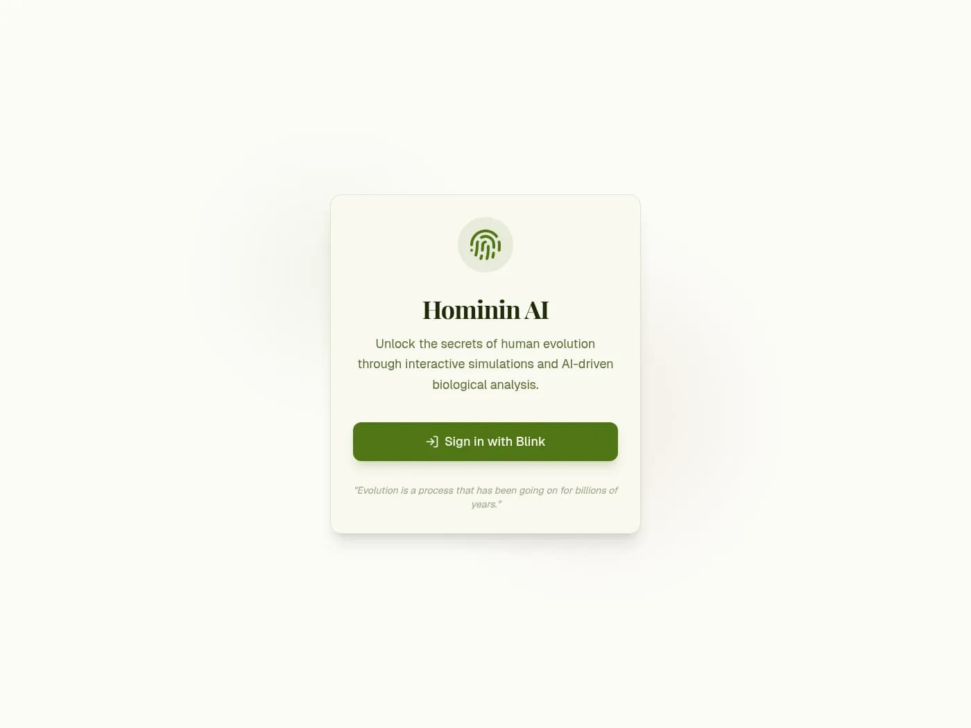 Hominin AI Chatbot