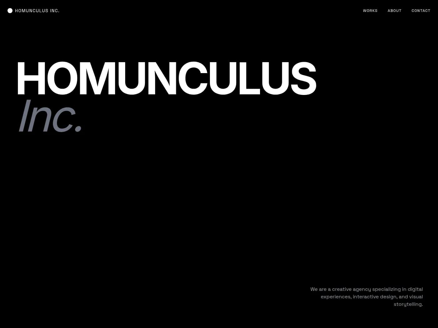 Homunculus Portfolio Site