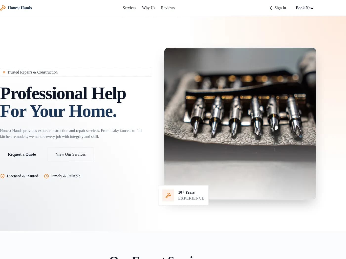 Honest Hands Handyman Hub