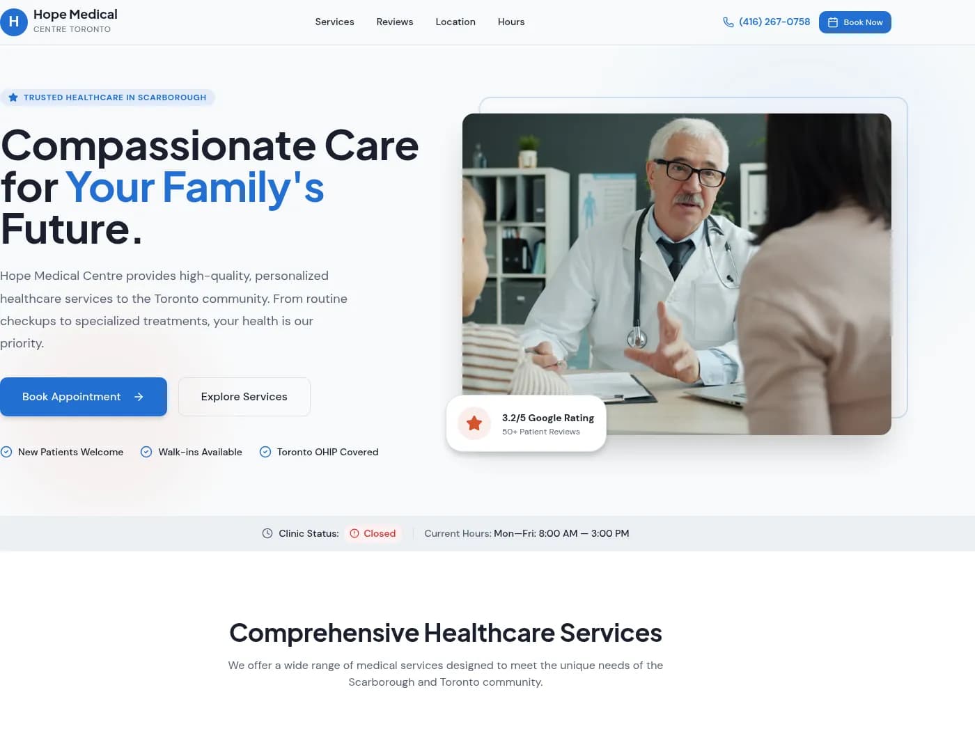 Hope Medical Centre Web
