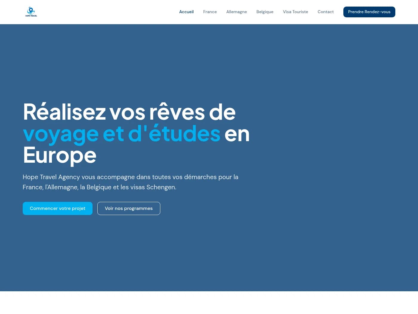 Hope Travel Agency Site
