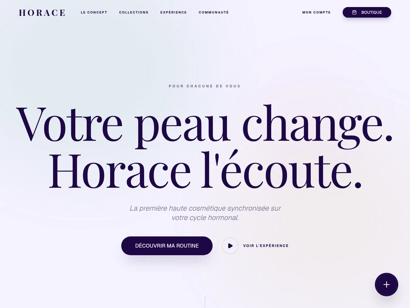 Horace Skincare Landing