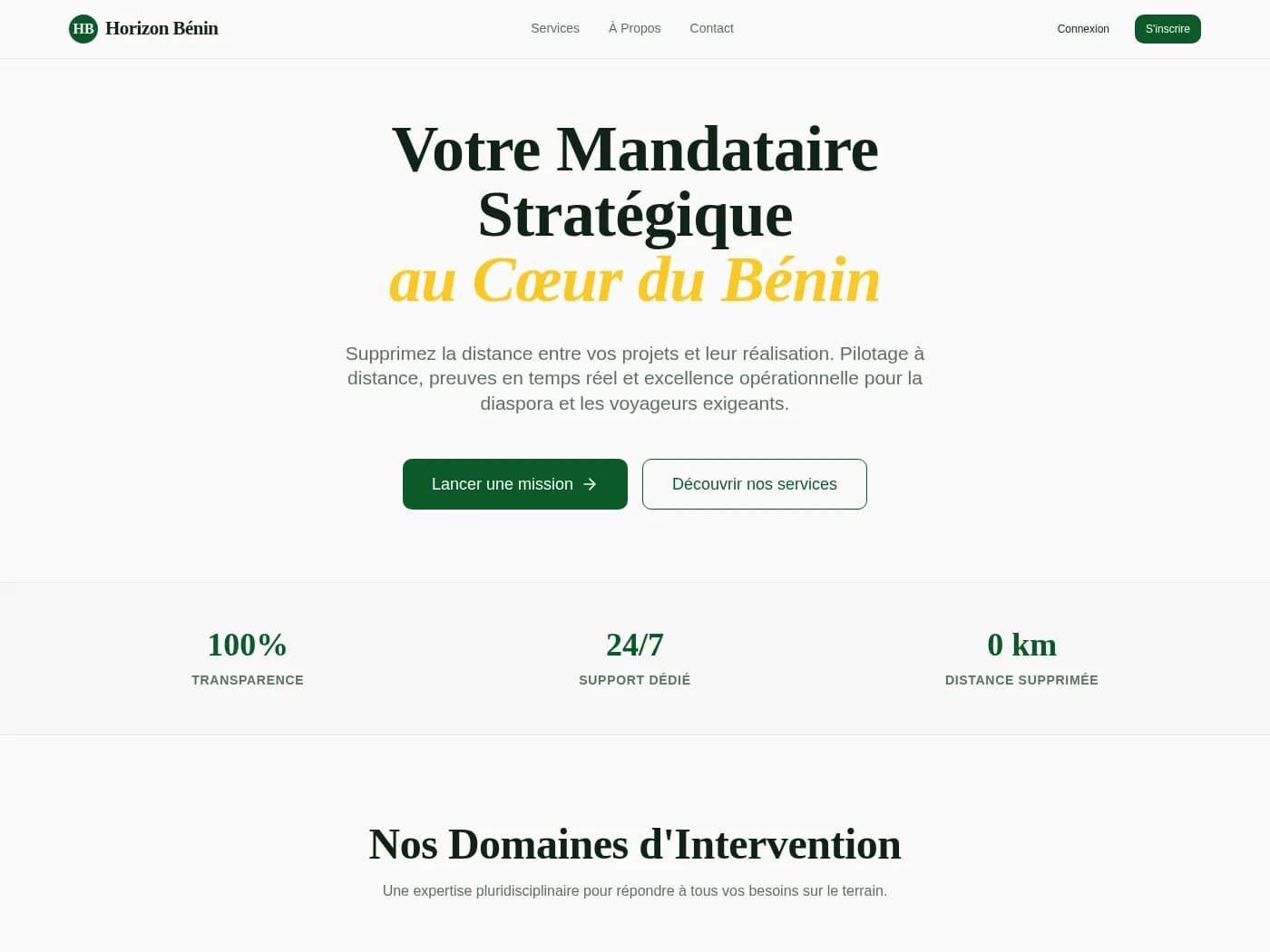 Horizon Bénin Platform