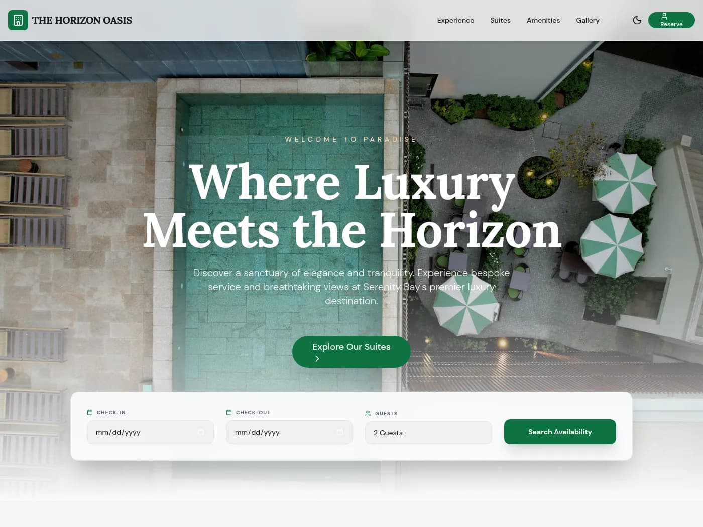 Horizon Oasis Booking Suite