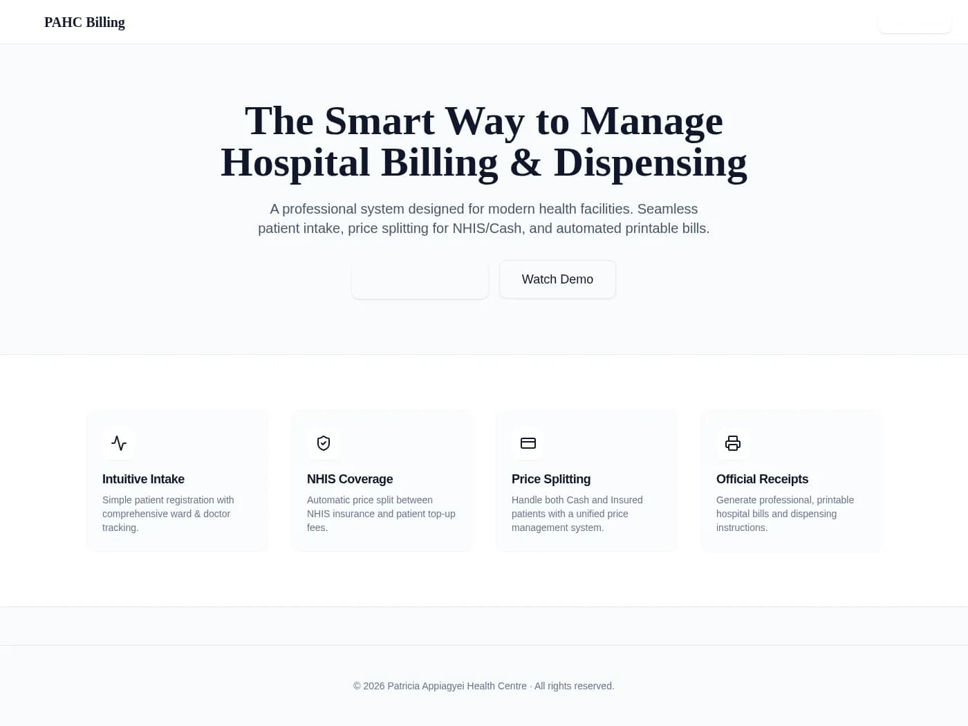 Hospital Billing & Dispensing App