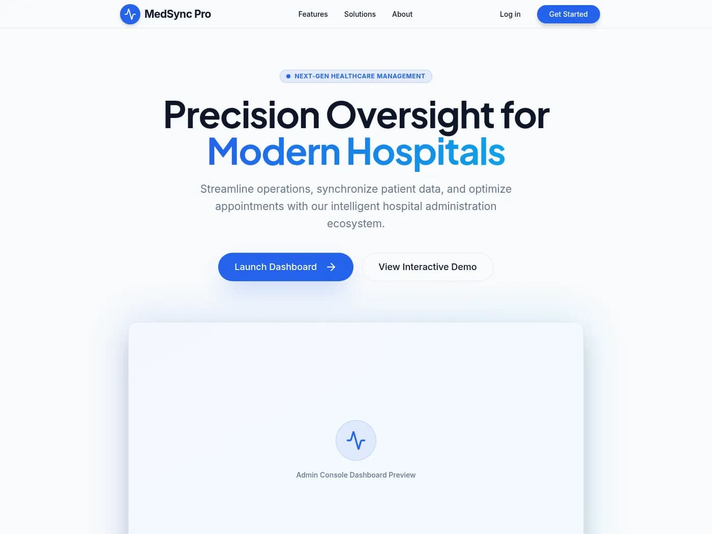Hospital Dashboard Pro