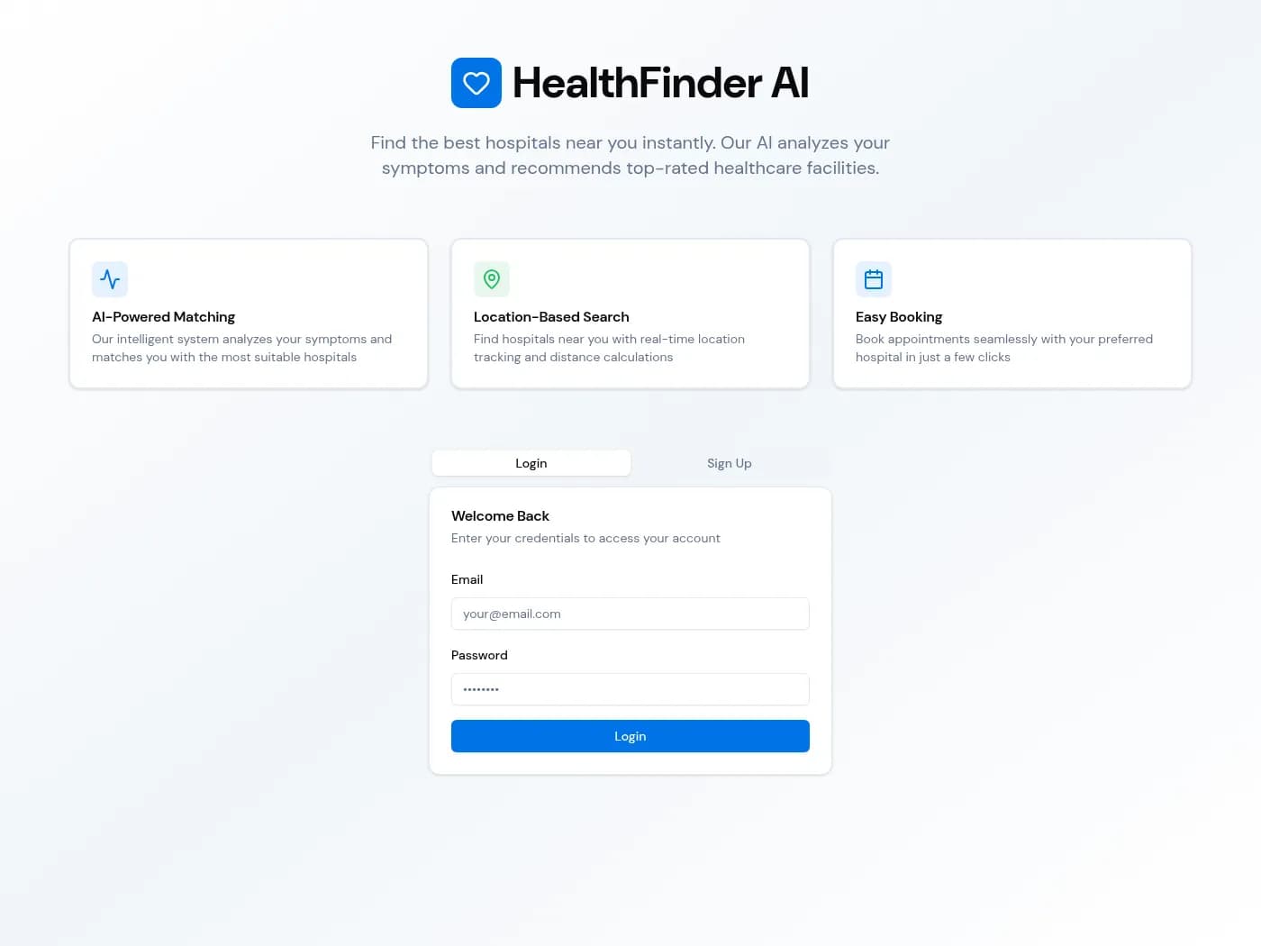 HealthFinder AI