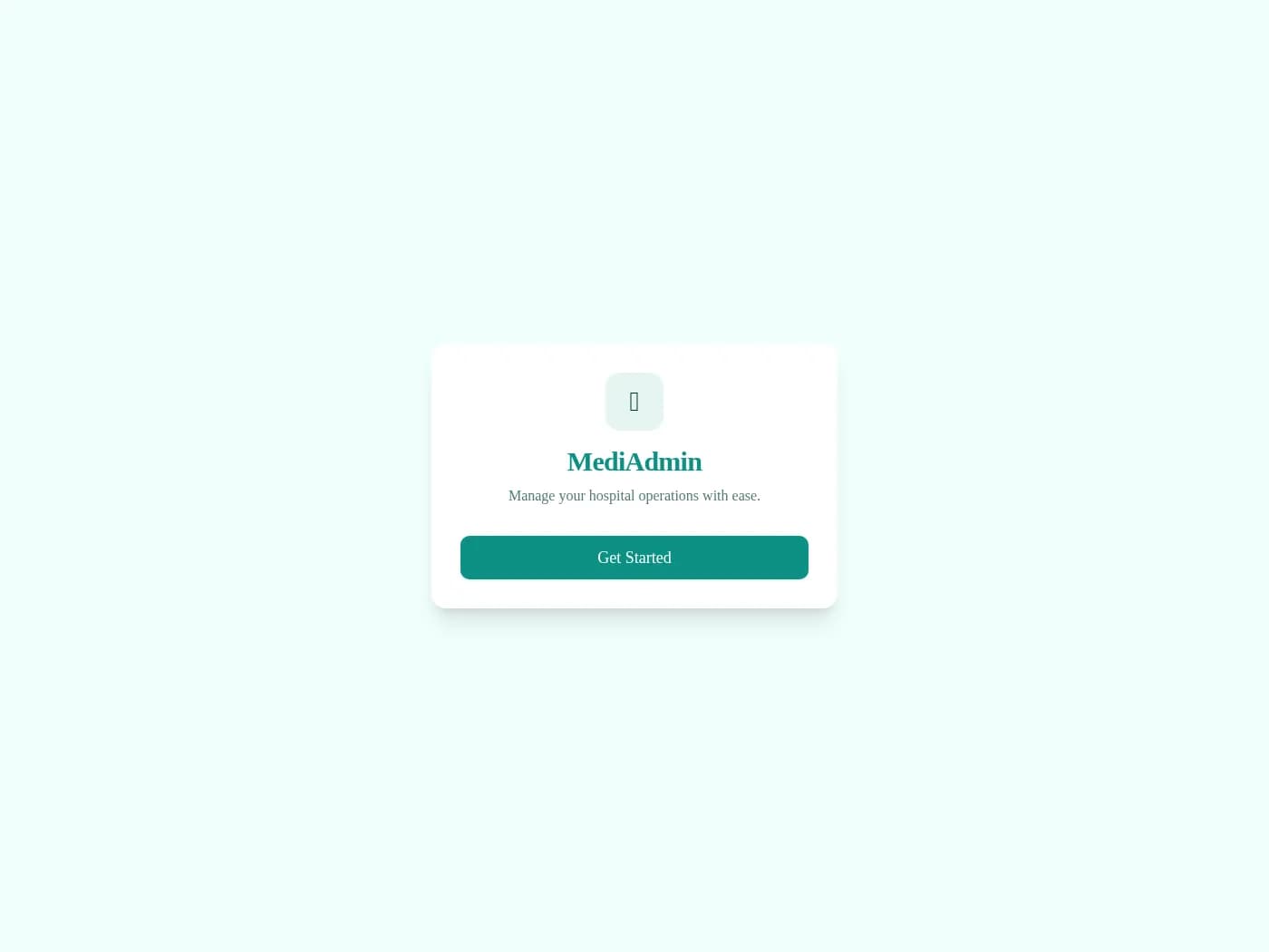 MediAdmin Portal