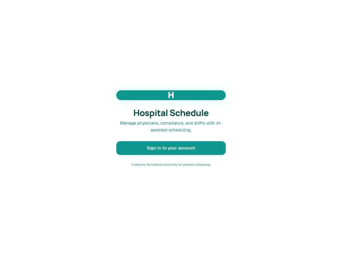 Hospital Schedule Manager