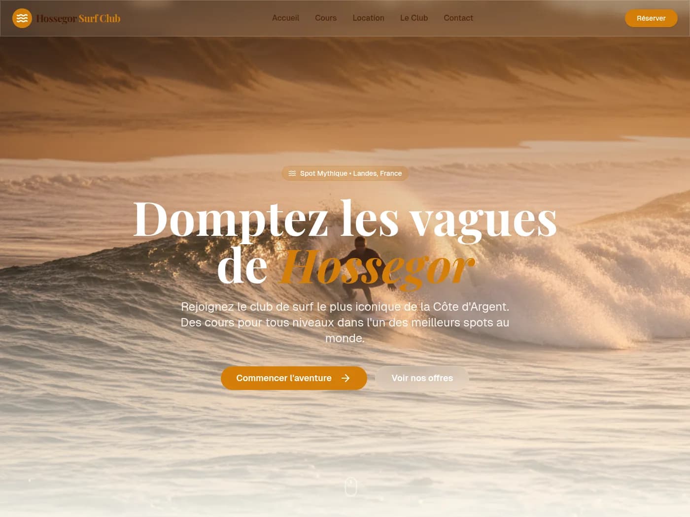 Hossegor Surf Club Site