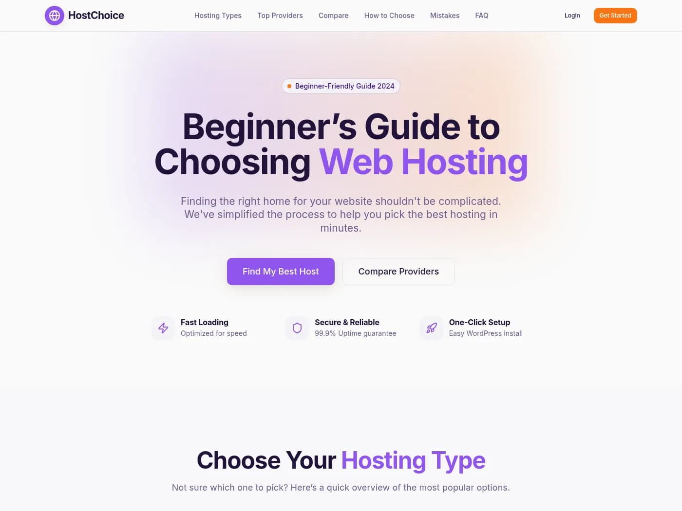 HostChoice Guide Page