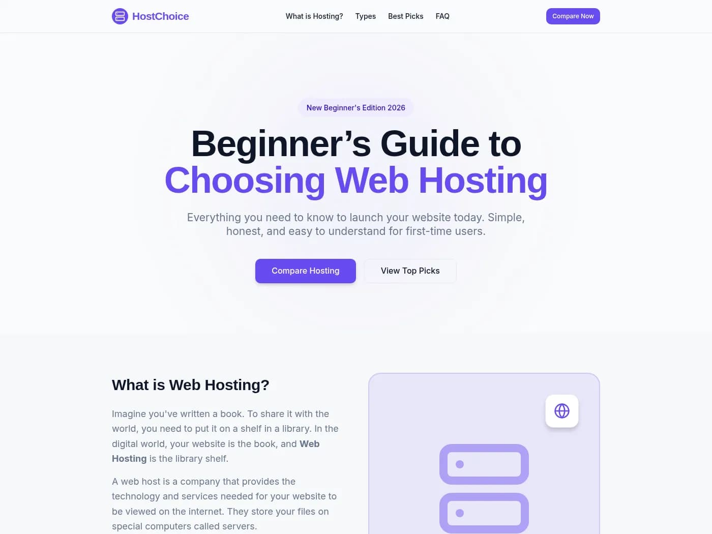 HostChoice Guide Webpage