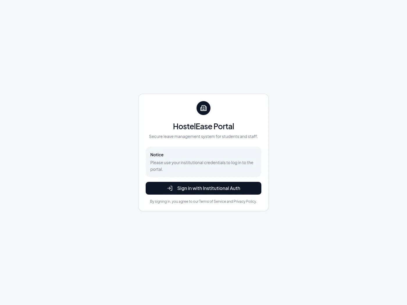 HostelEase Portal