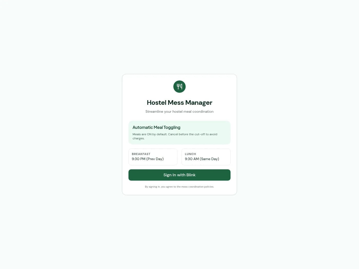 Smart Hostel Mess Manager