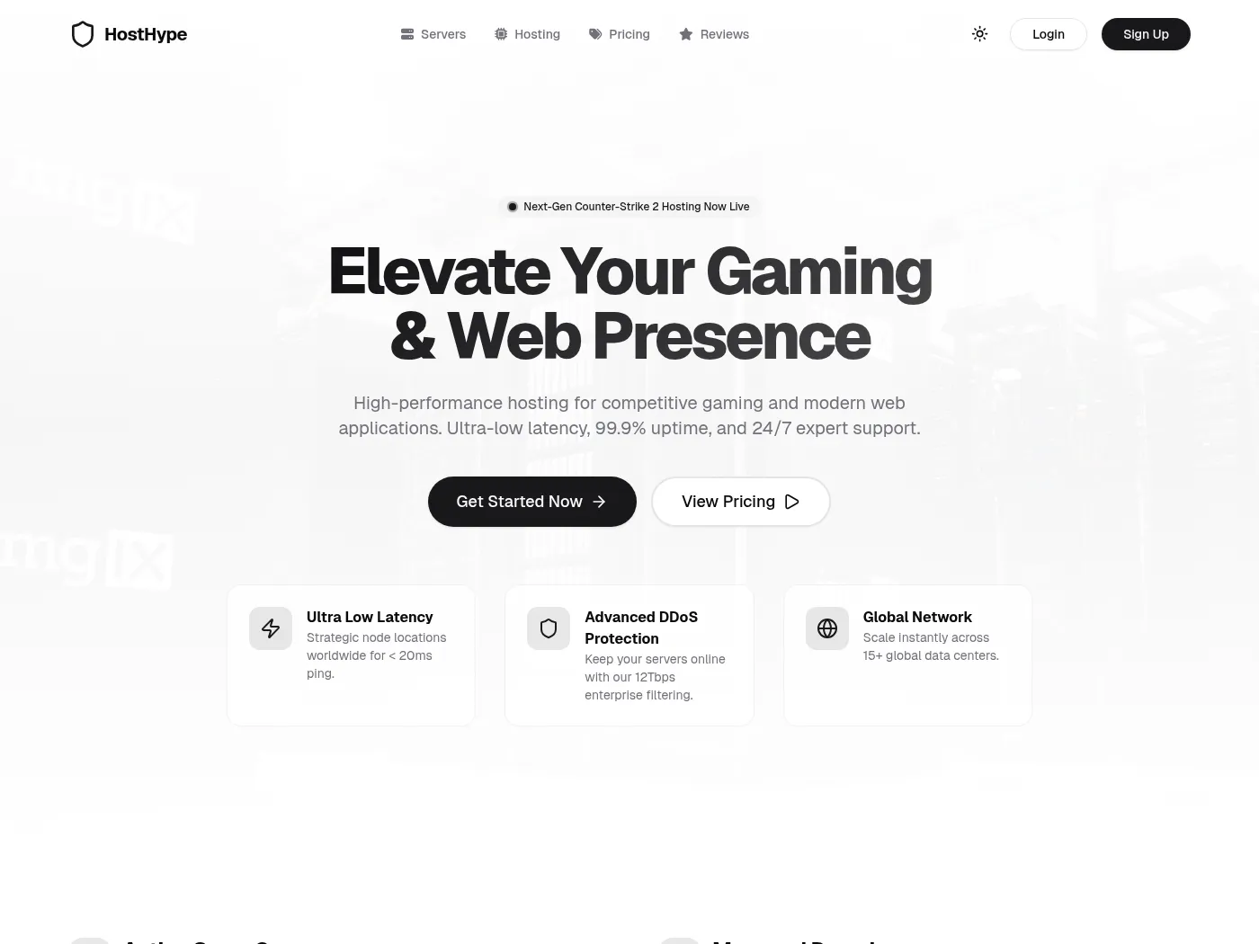 HostHype Landing Page