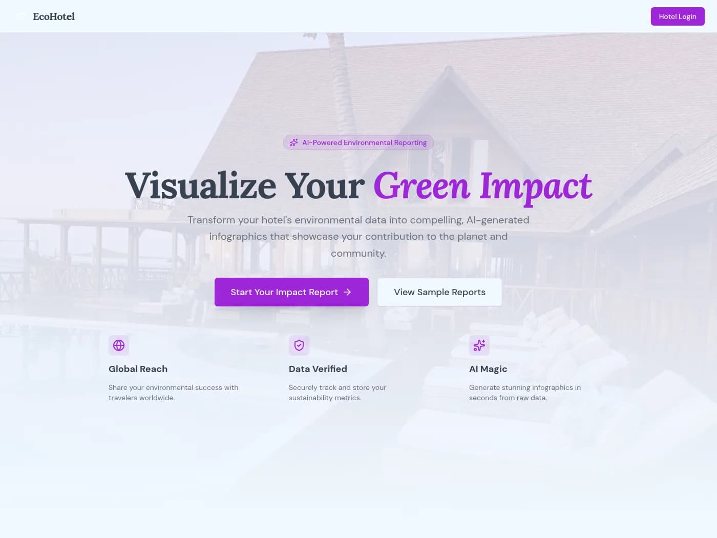 EcoHotel Impact Visualizer