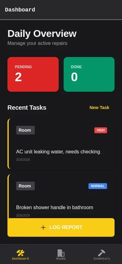 Hotel M&E Tracker