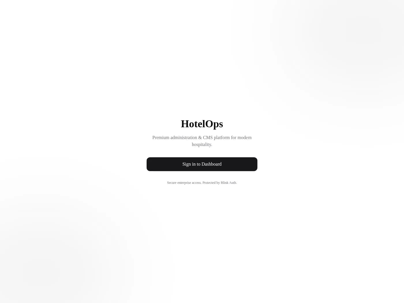 HotelOps Admin Dashboard