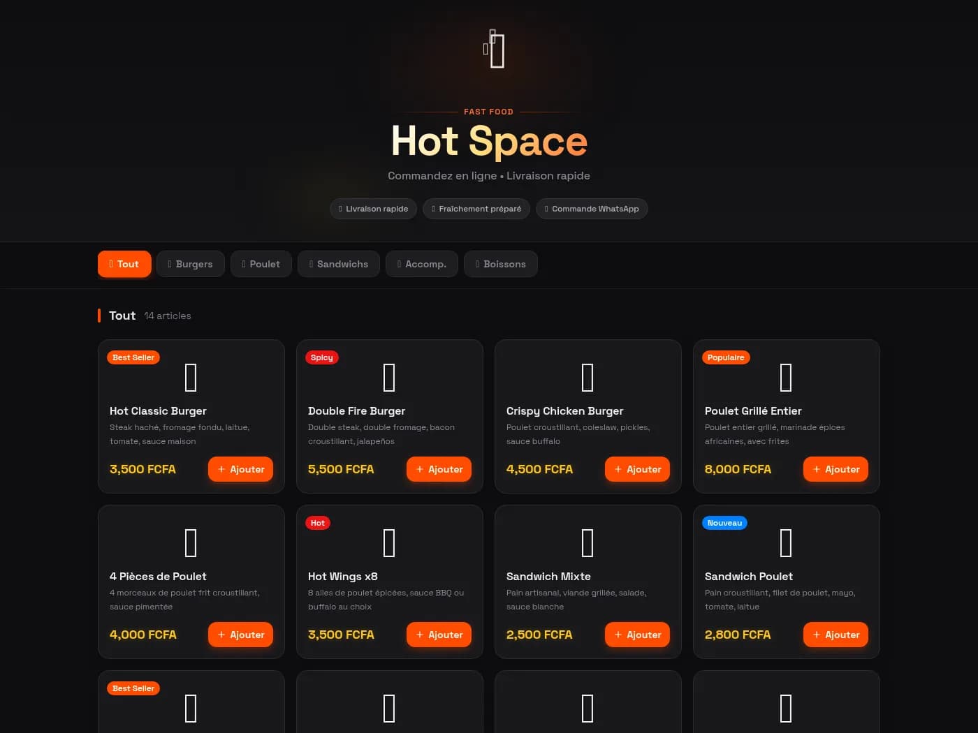 Hot Space Order App