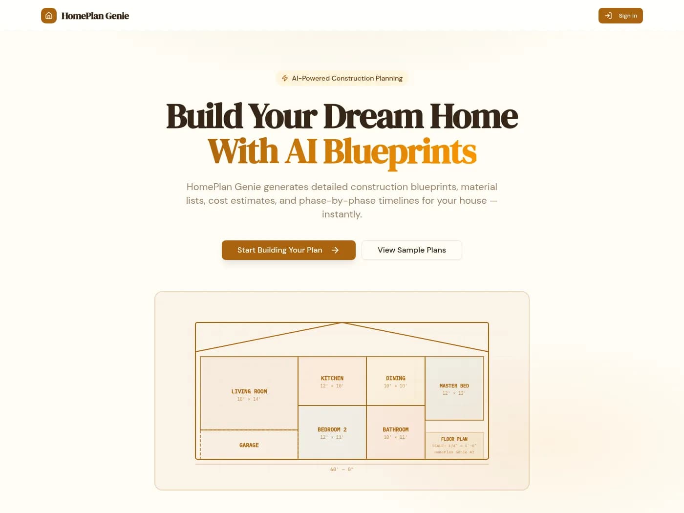 HomePlan Genie