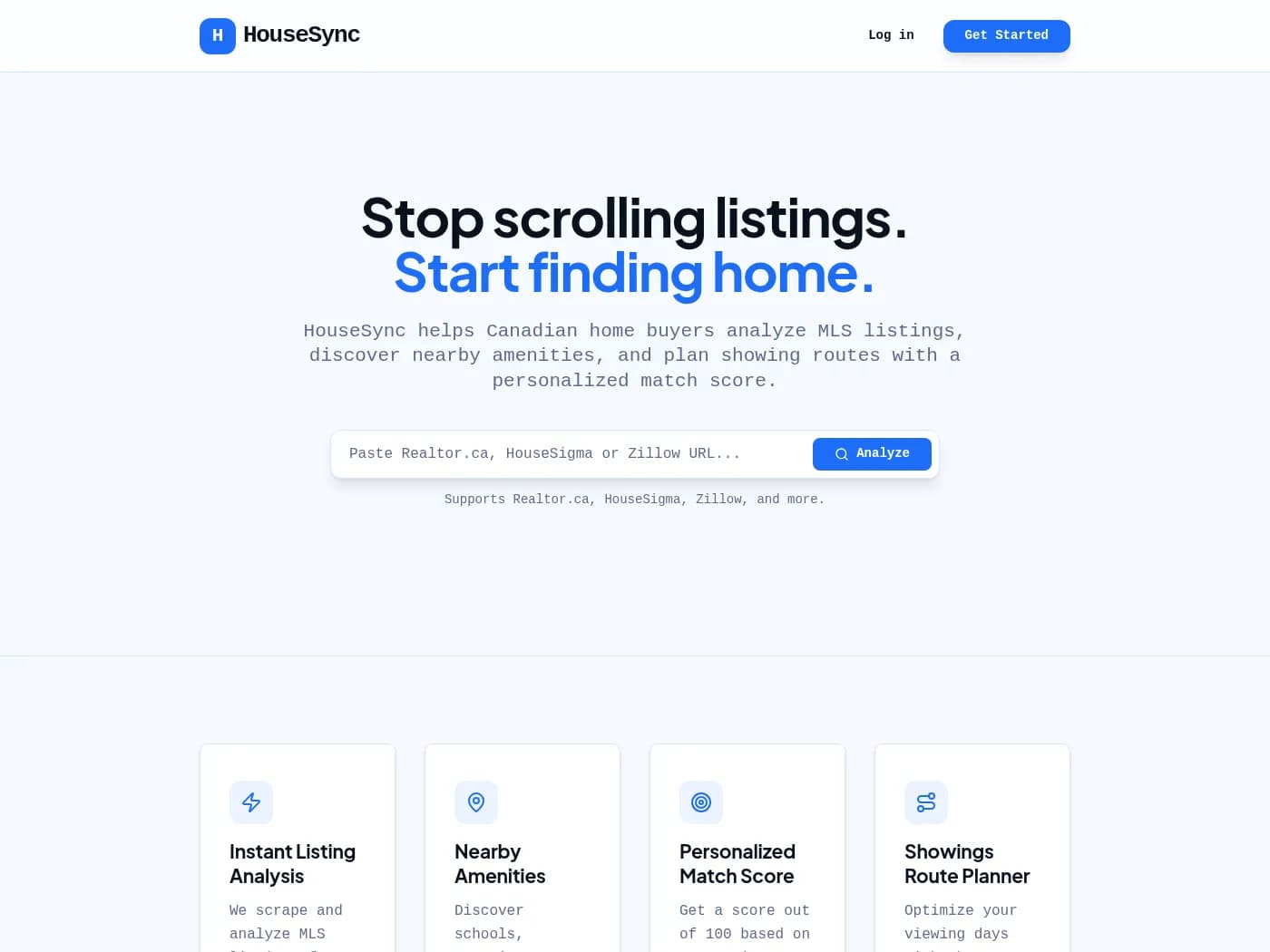 HouseSync Smart Home Finder