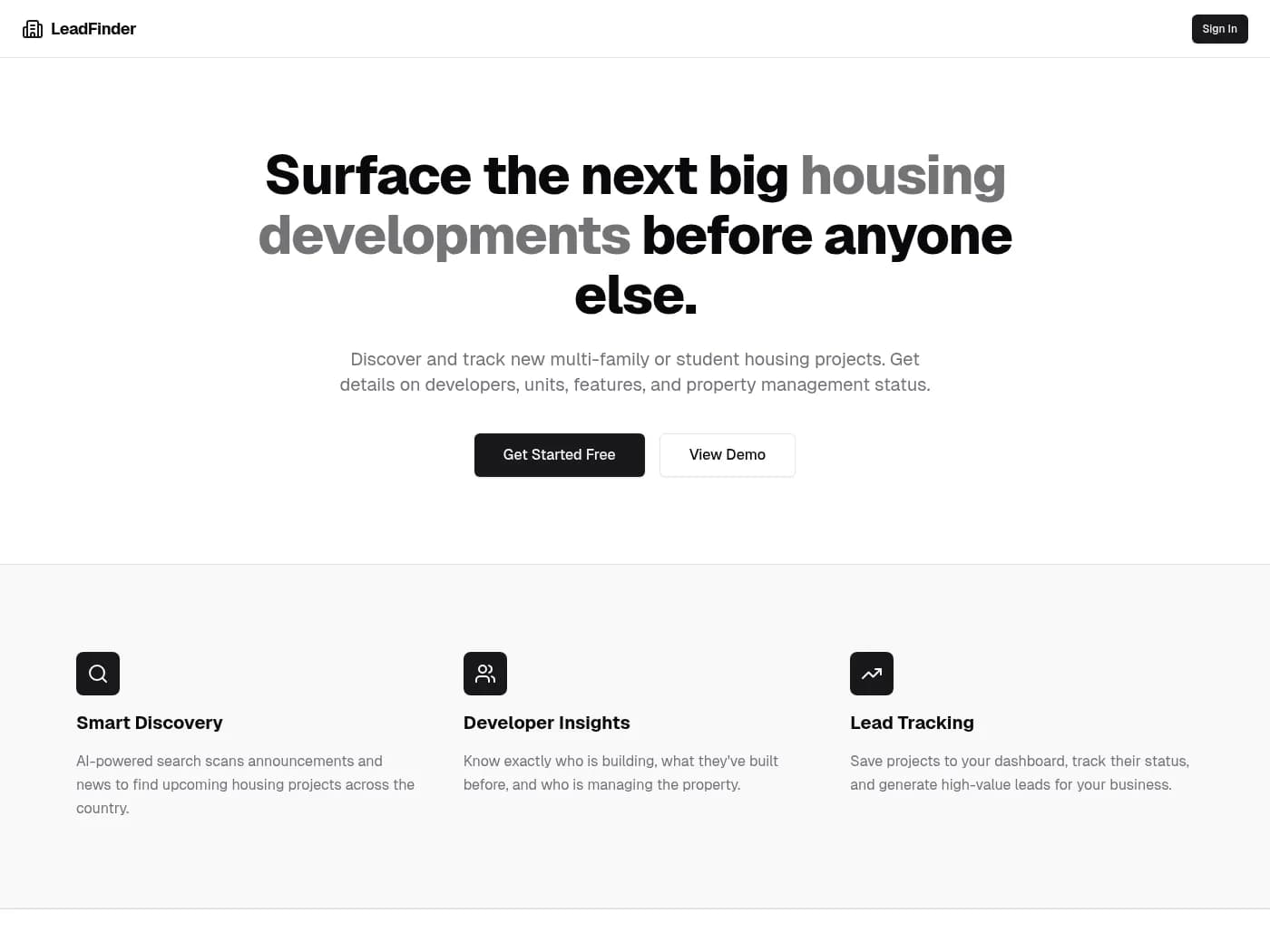 New Build Lead Finder
