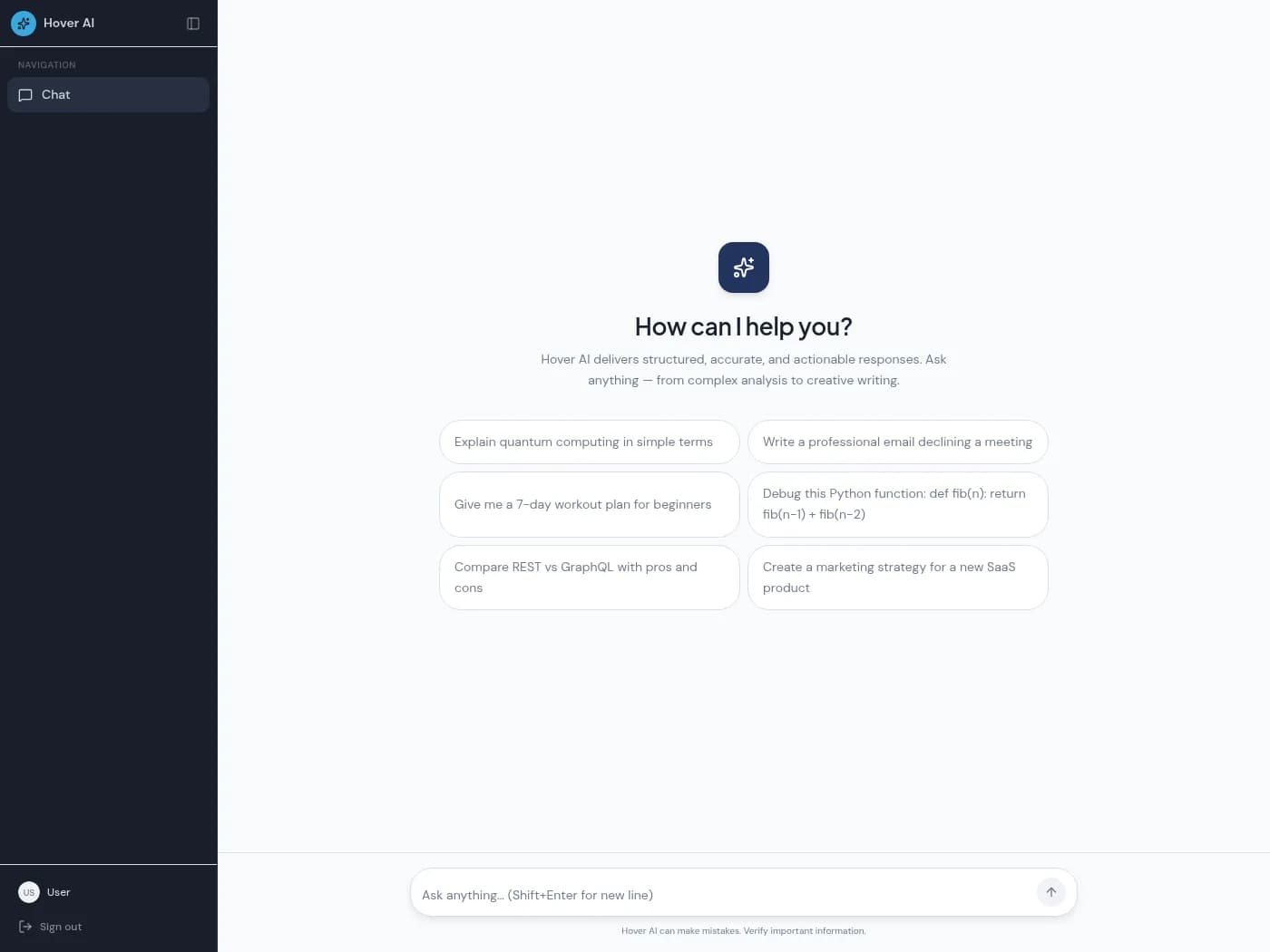 Hover AI Assistant