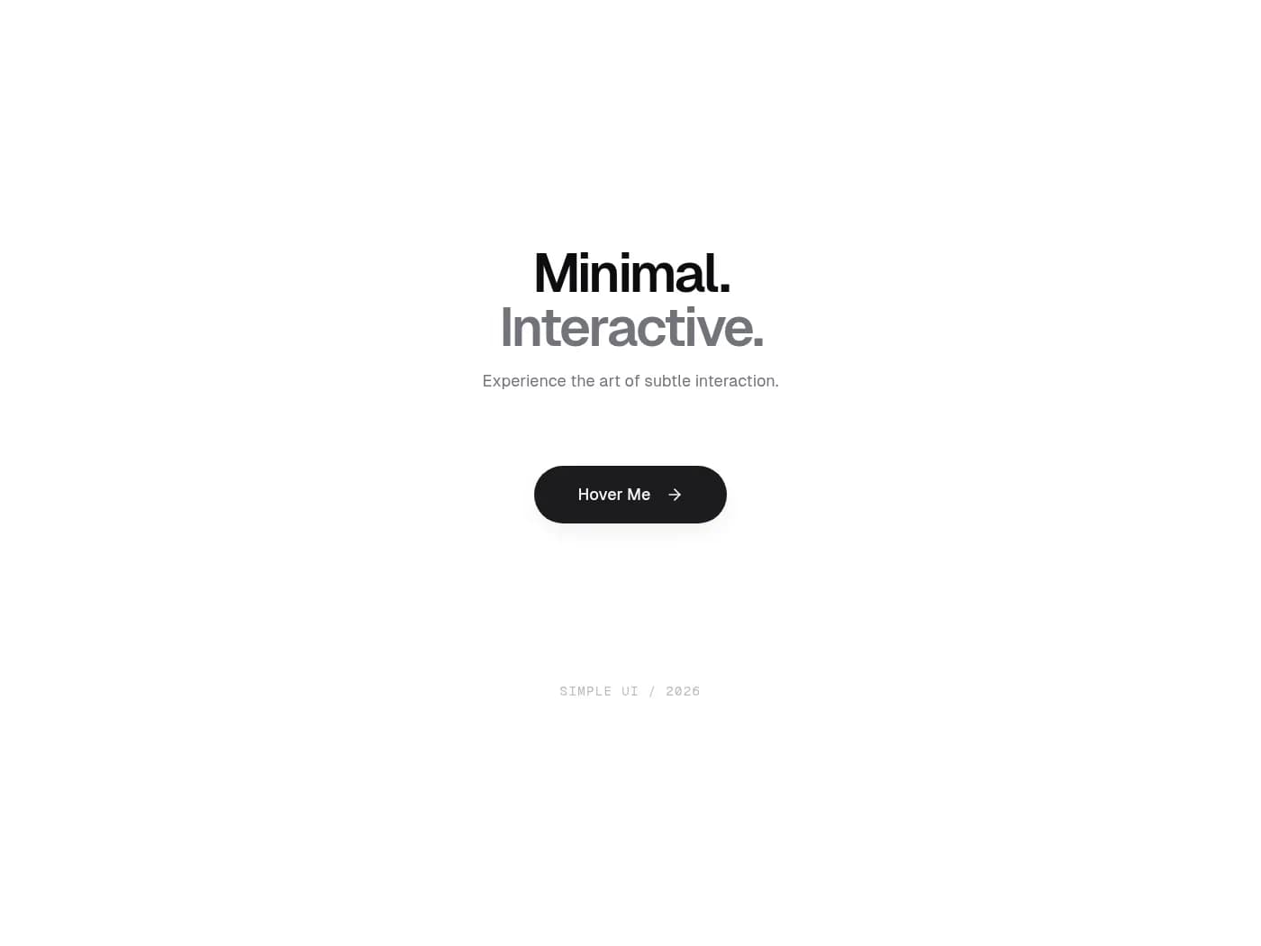 One Hover Button Page