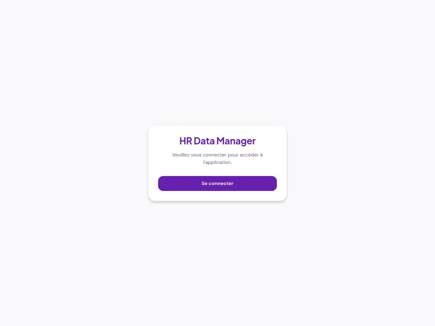 HR Data Manager