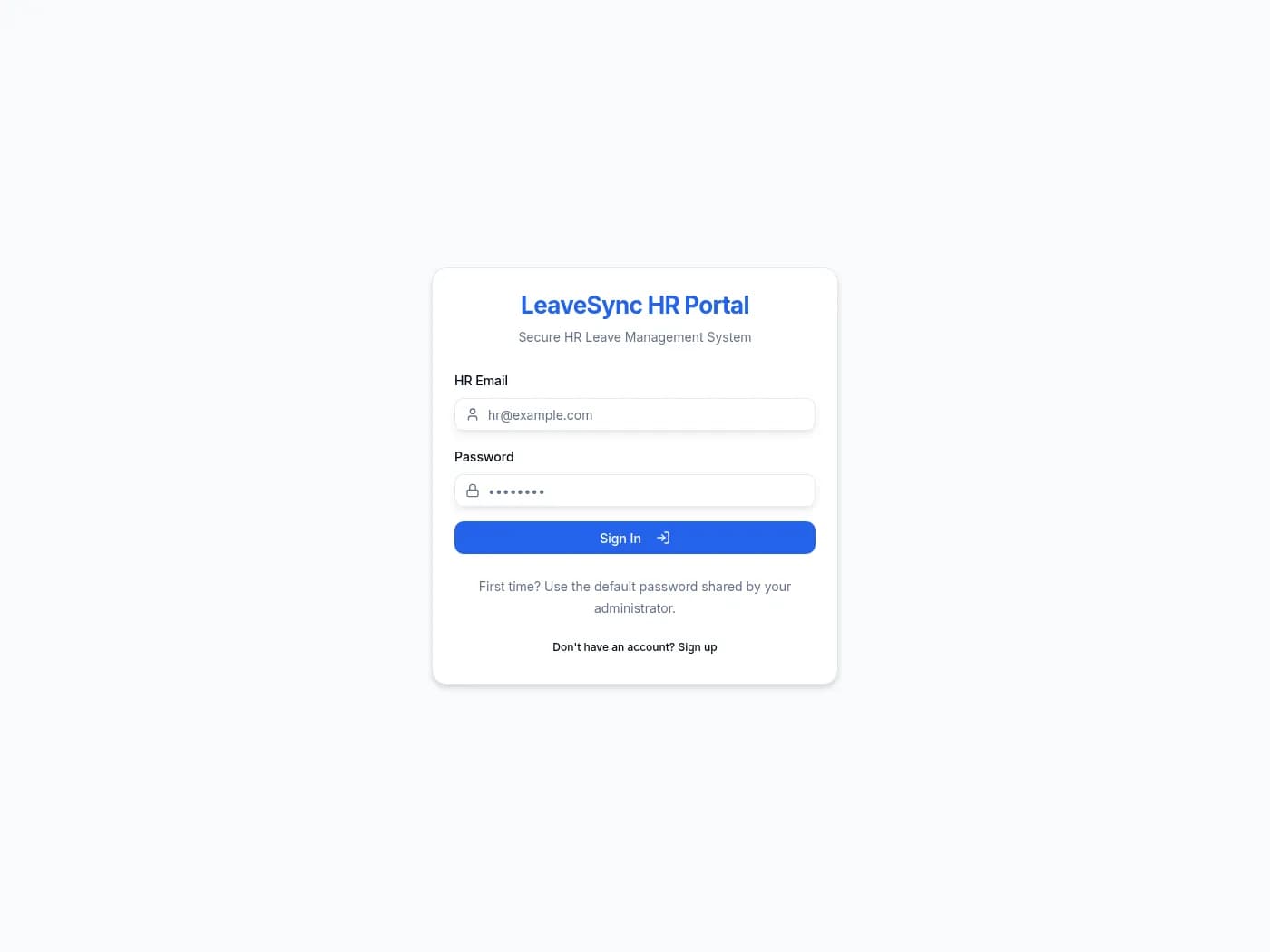 LeaveSync HR Portal