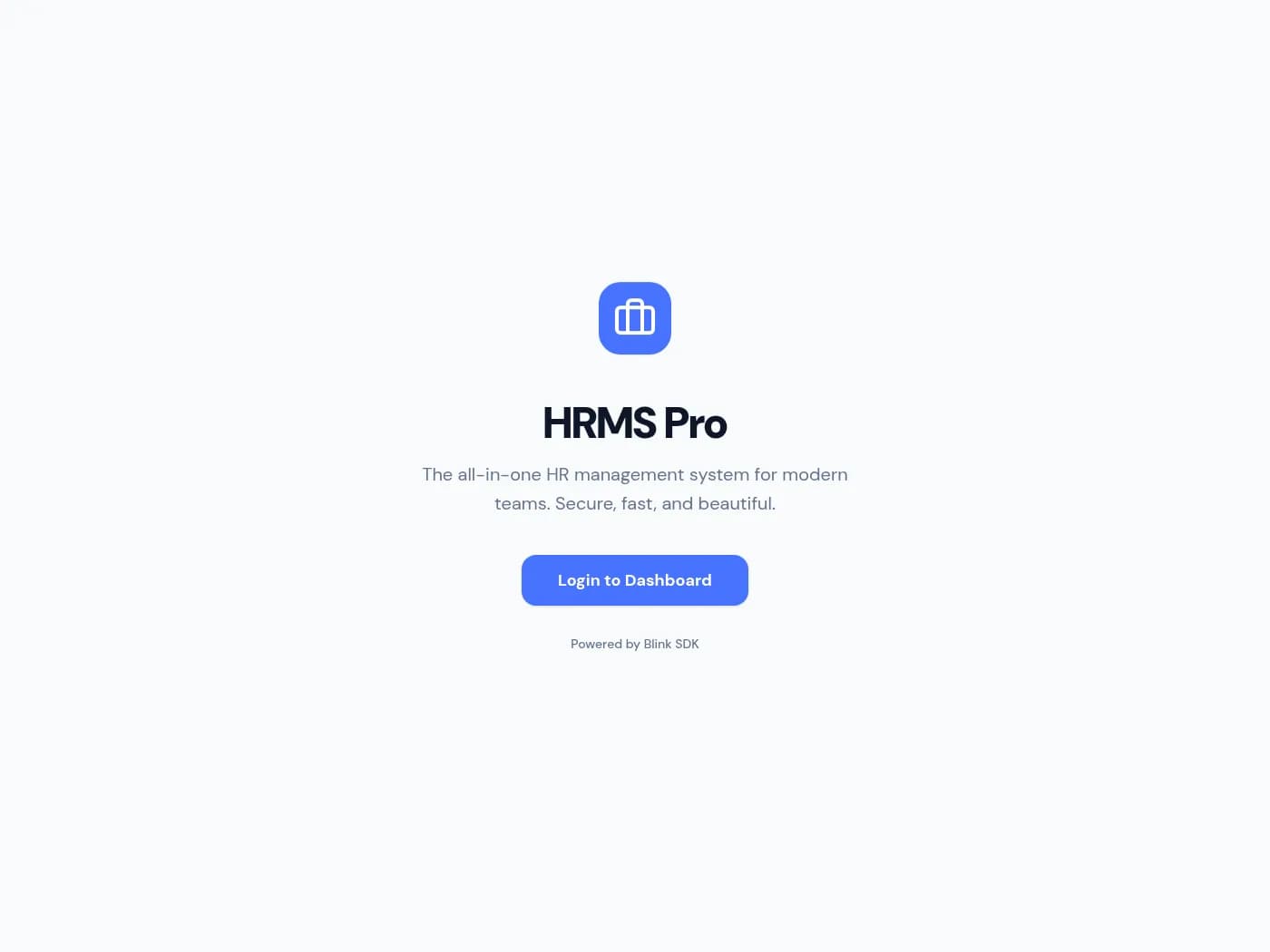 HRMS Admin Dashboard