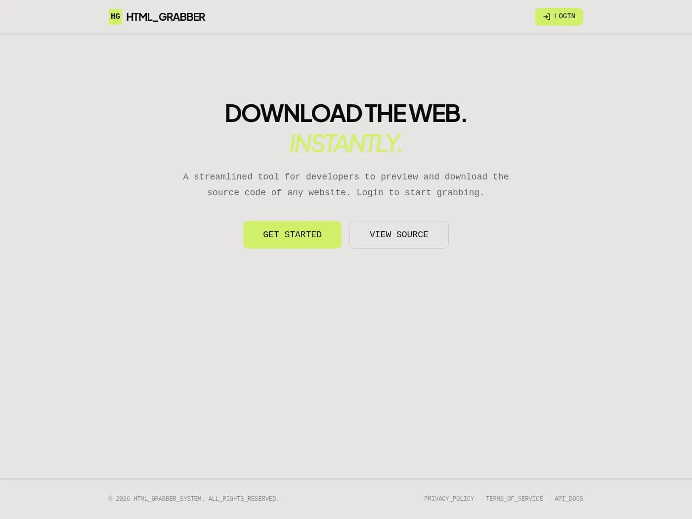 HTML Grabber
