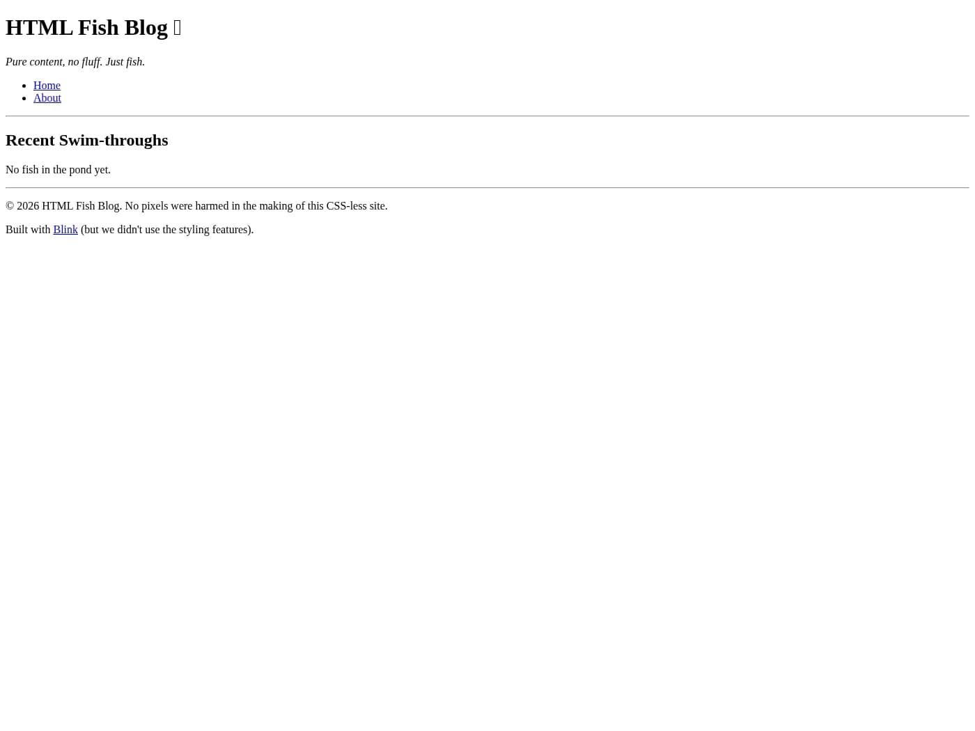 HTML Fish Blog