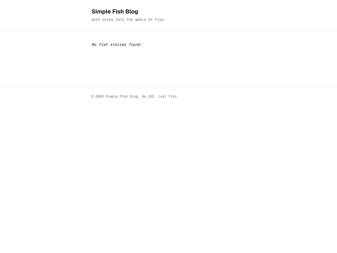 Simple Fish Blog
