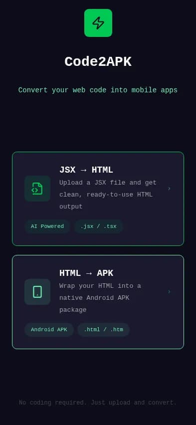 Code2APK Converter
