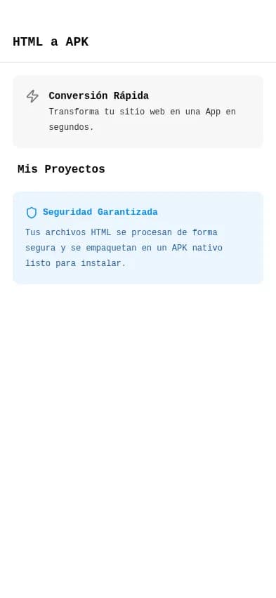HTML to APK Converter