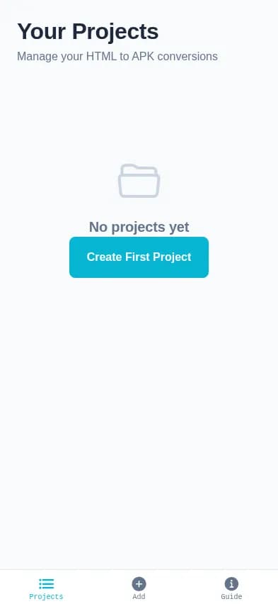 HTML to APK Converter
