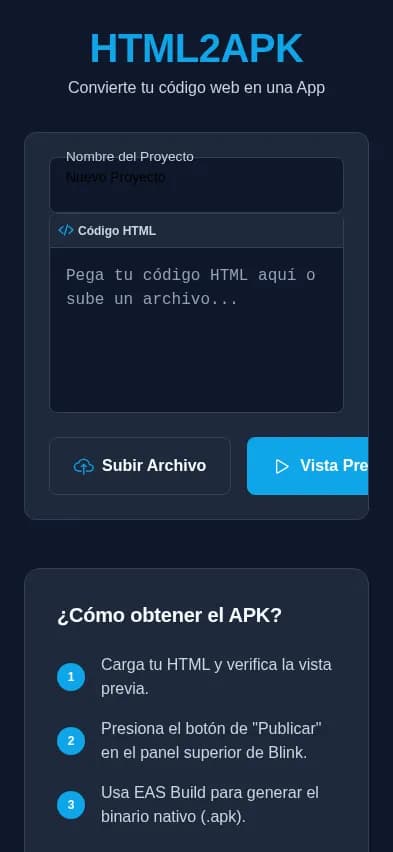 HTML2APK Converter