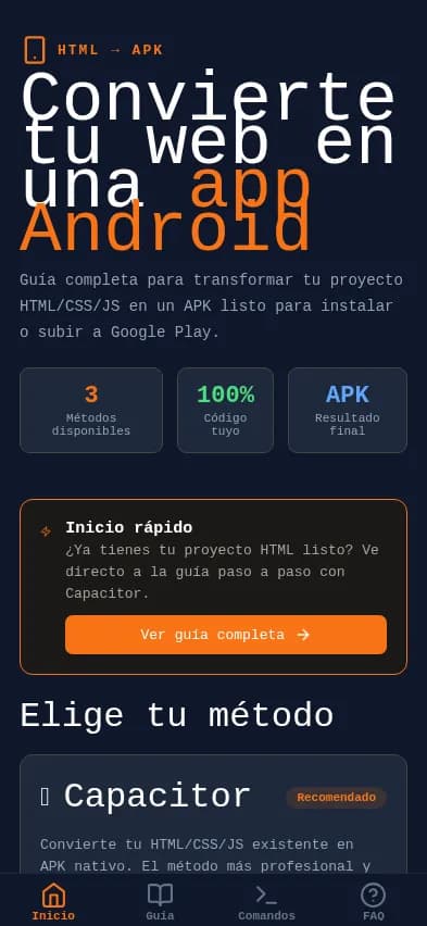 HTML2APK Converter