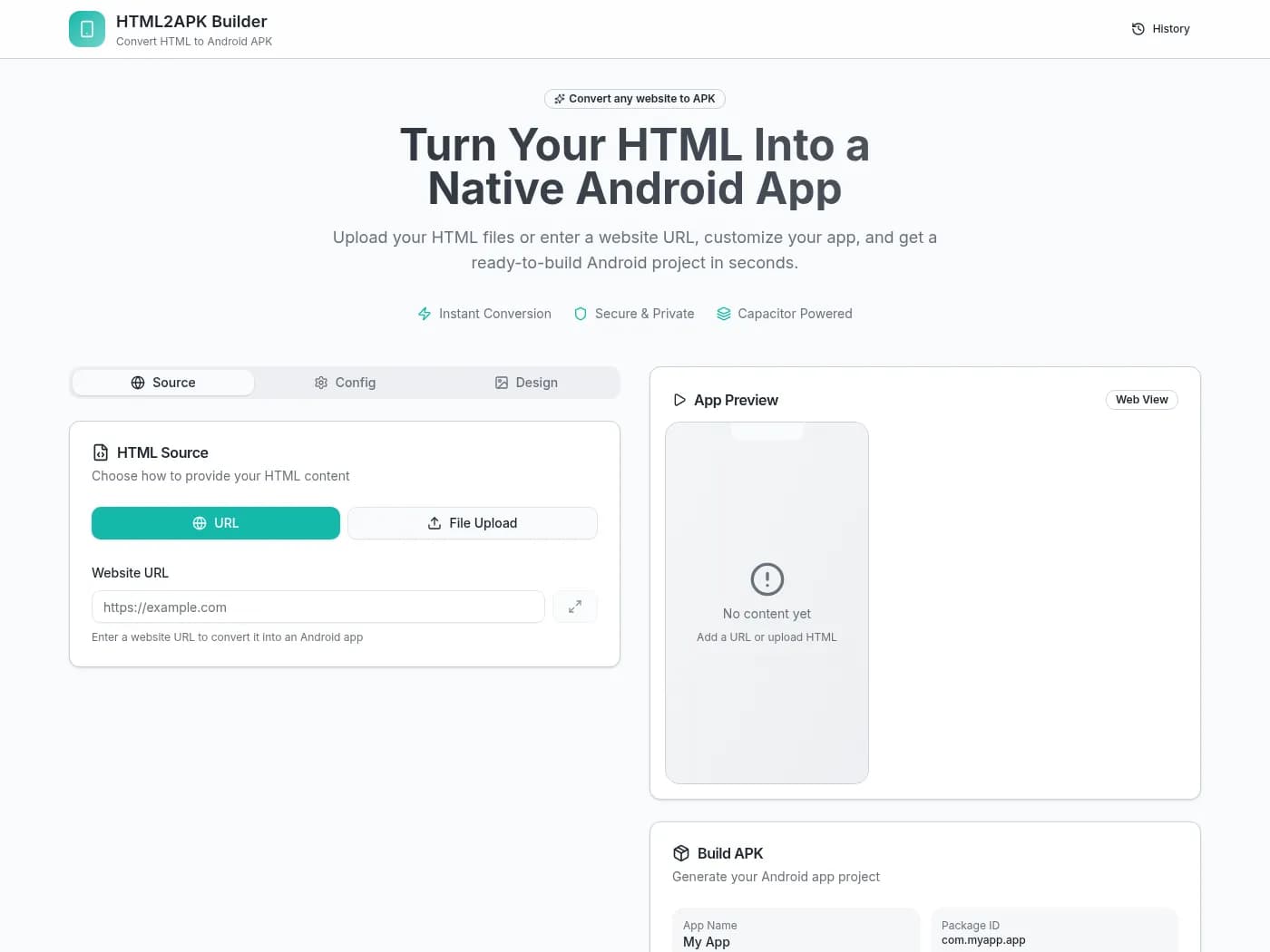 HTML2APK Builder