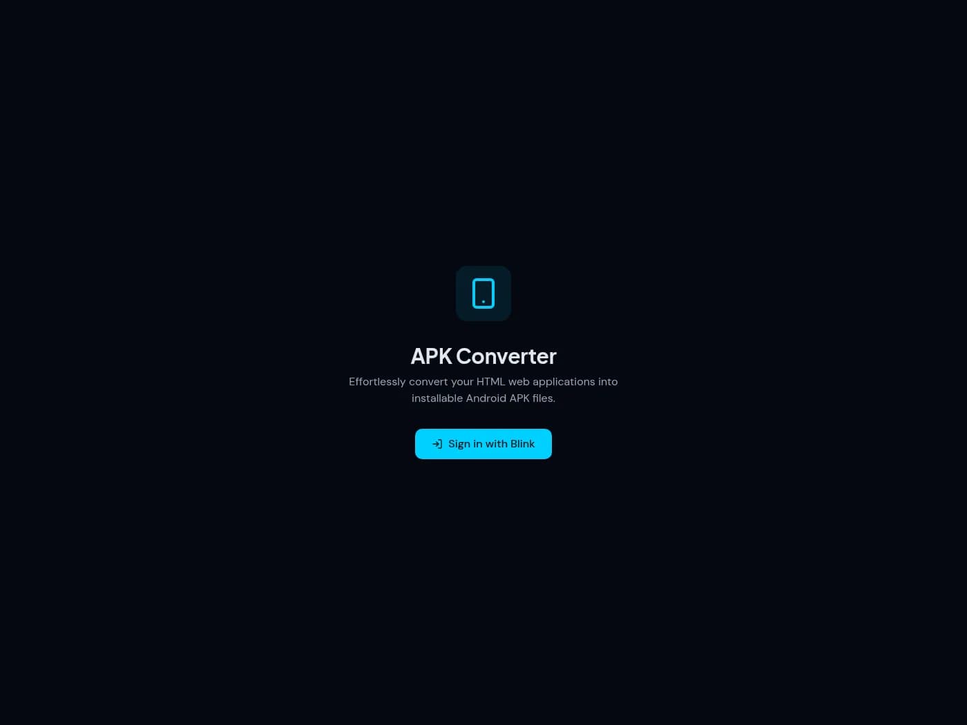 HTML to APK Converter