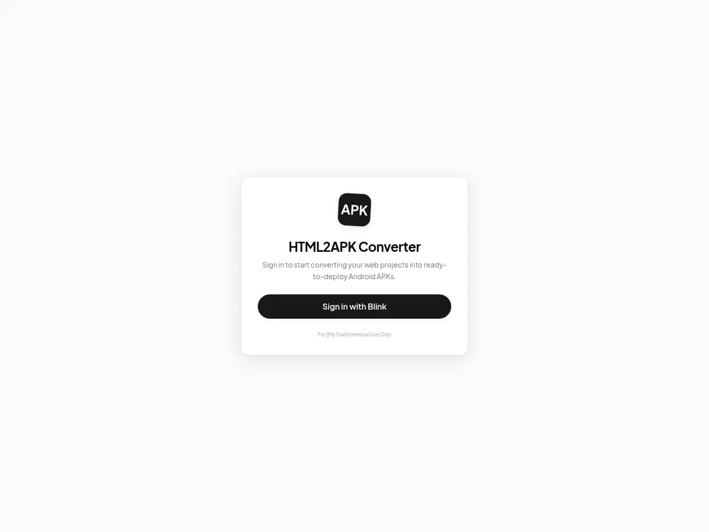 HTML2APK Converter
