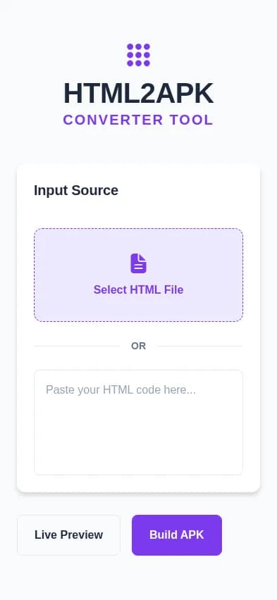 HTML2APK Converter