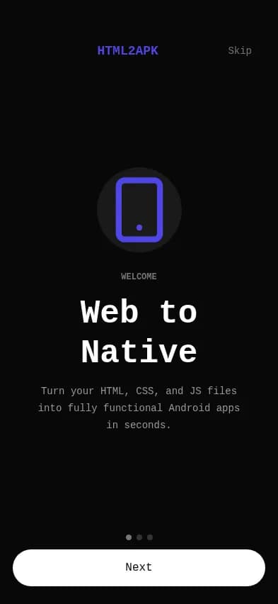 HTML2APK Converter