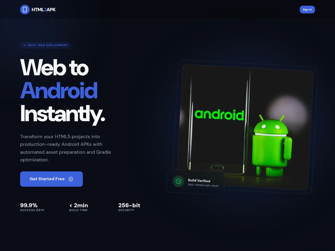 HTML2APK Generator